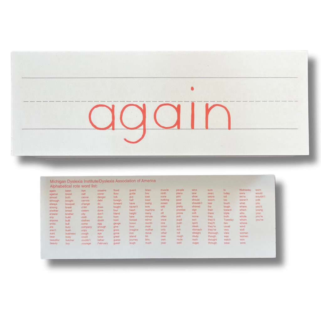 Rote Word Deck - Michigan Dyslexia Institute